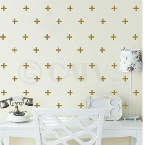 Plus Sign Vinyl Wall Pattern Decal 2 Sizes YOU CHOOSE COLOR Nursery ...
