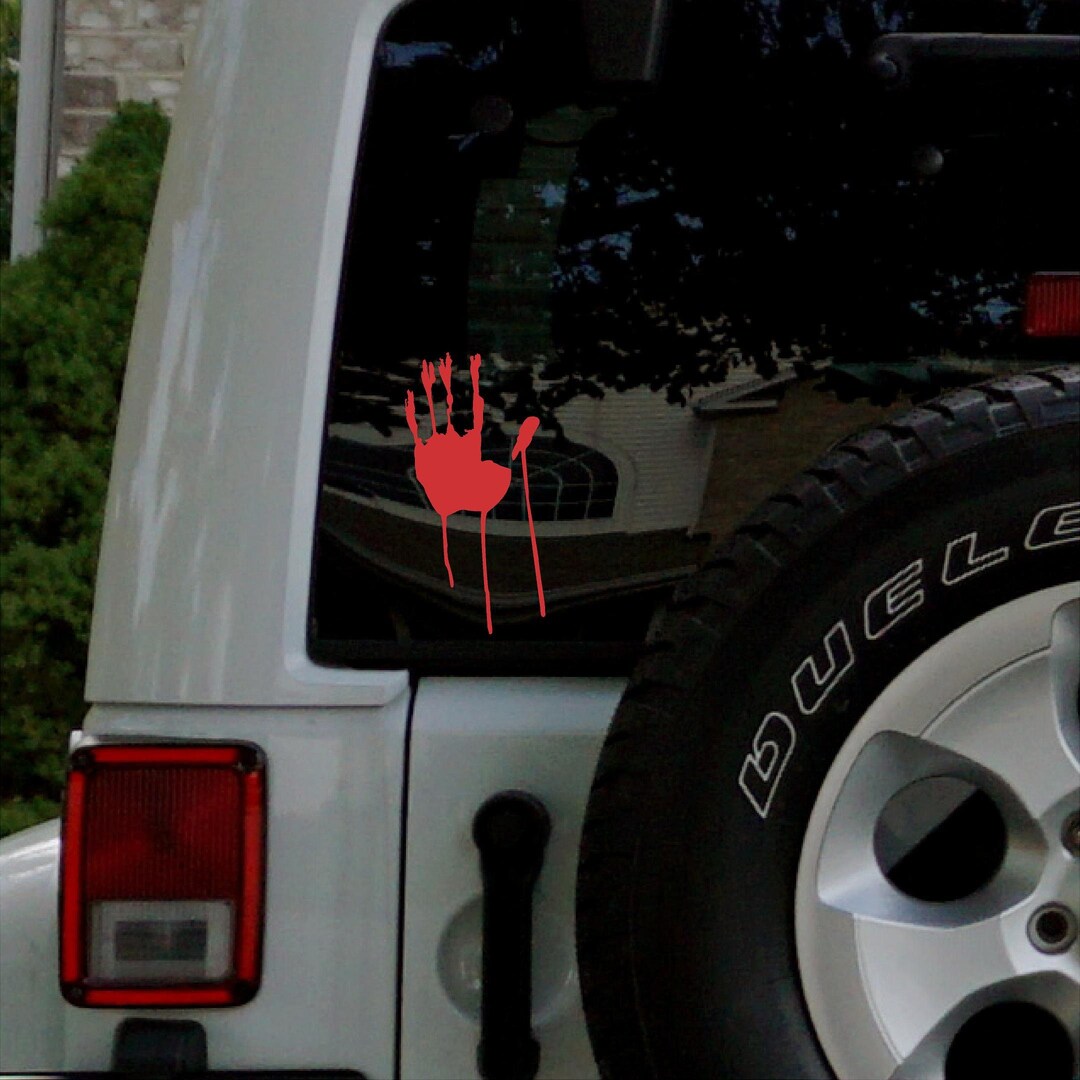 Bloody Handprint Sticker Decal Halloween Wall Decal Sticker - Etsy