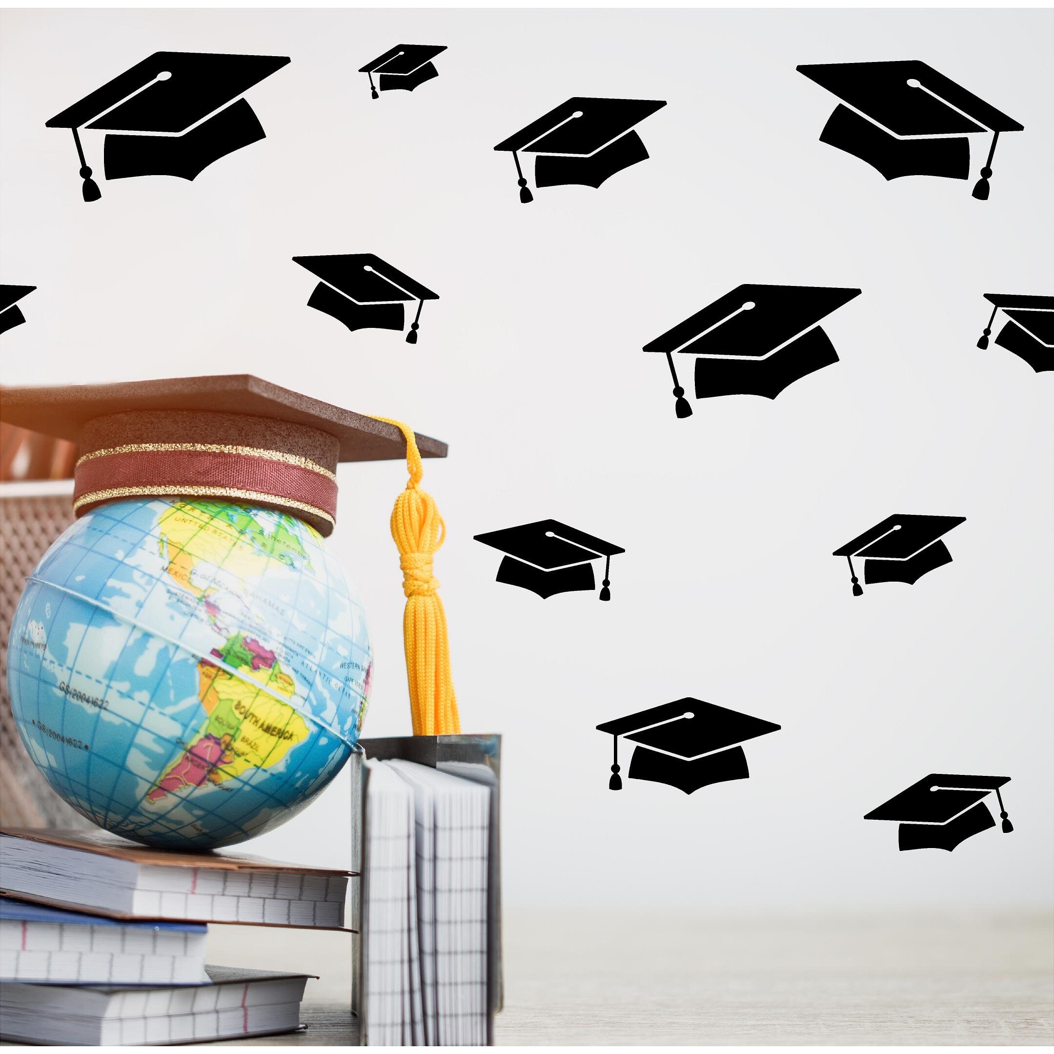 Graduation Caps for Decorating Party Stickers Vinyl Wall - Etsy