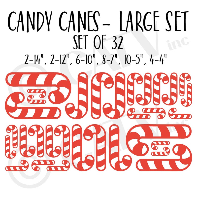 Candy Canes Vinyl Wall Decal Door Stickers Window Decals - Etsy