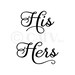 His Hers Decal Stickers Vinyl Lettering Bathroom Bedroom Wall - Etsy
