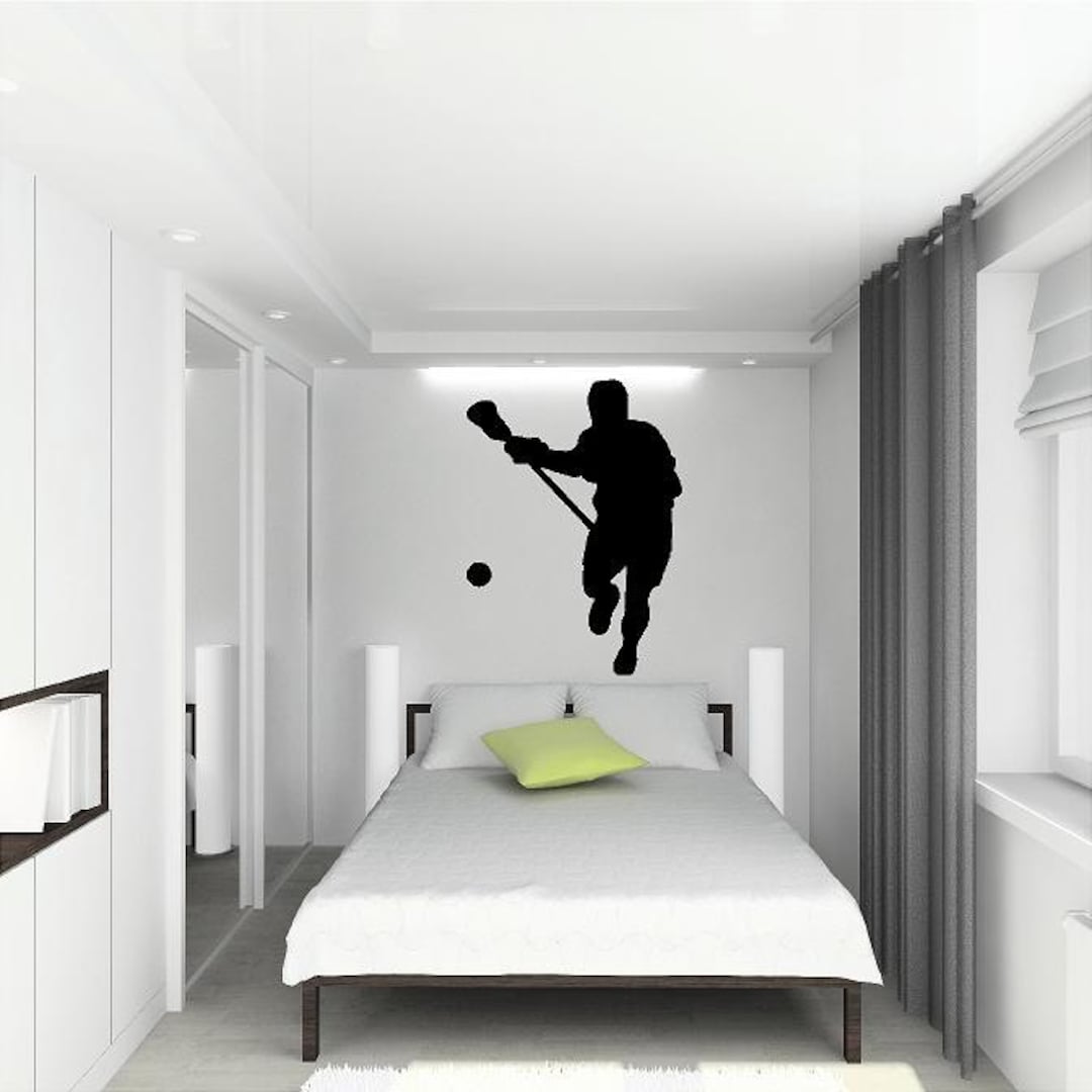Lacrosse Player Room Decor Wall Decals Vinyl Wall Decal Sticker - Etsy