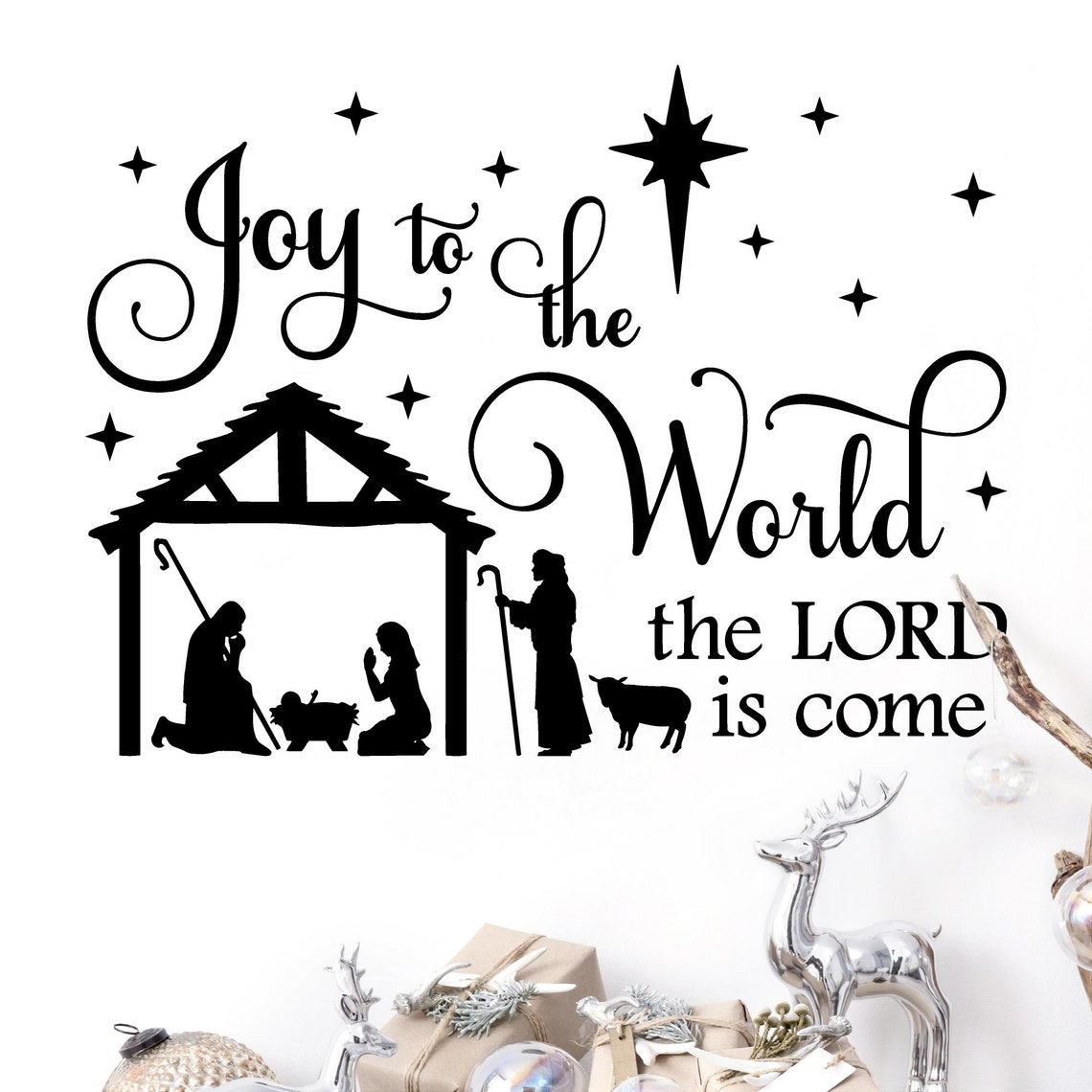 Joy to the World the LORD is Come Christmas Decal With - Etsy