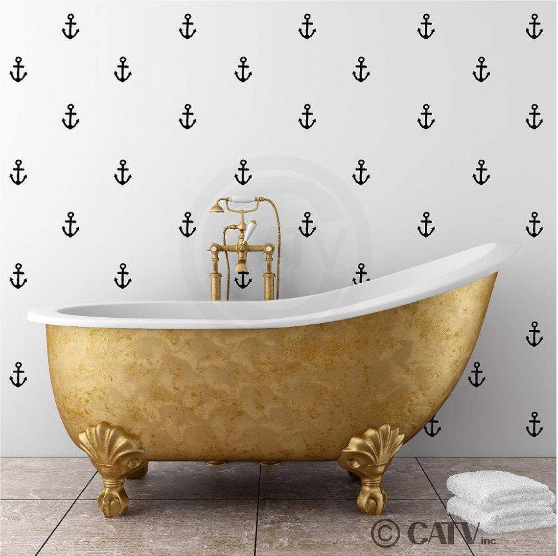 Nautical Anchor Vinyl Decal Set 3 SIZES and 30 COLORS to - Etsy