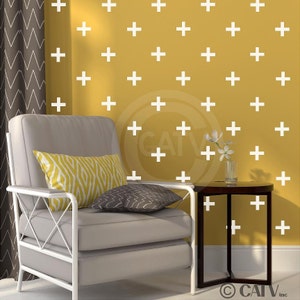 Plus Sign Vinyl Wall Pattern Decal 2 Sizes YOU CHOOSE COLOR Nursery ...