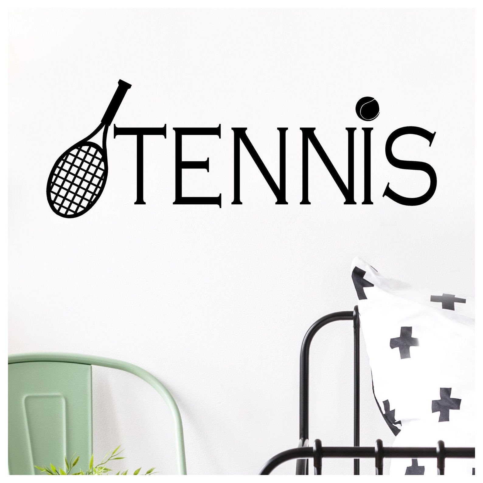 Tennis Decal Wall Saying Vinyl Lettering Sports Self Adhesive - Etsy