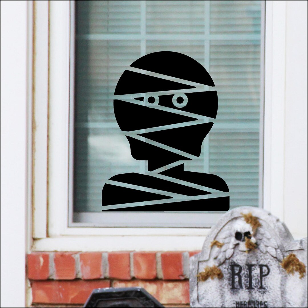 Mummy Window Sticker / Wall Decal Halloween Sign Holiday Vinyl ...