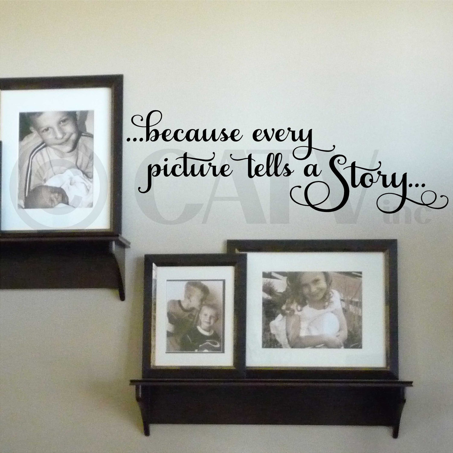 Because Every Picture Tells a Story Vinyl Lettering Wall Decal - Etsy