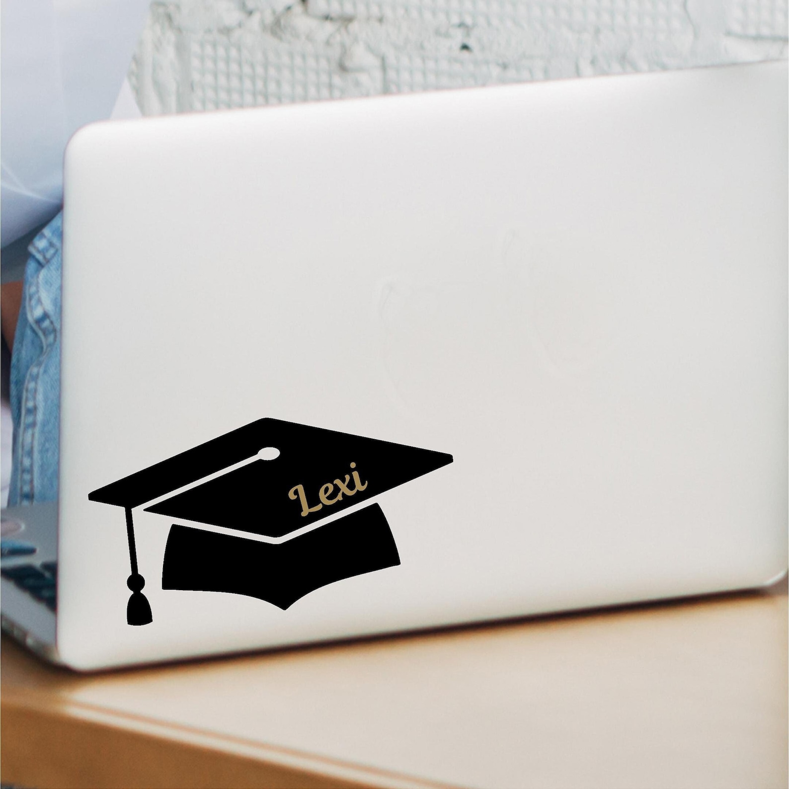 Graduation Cap With Name School Colors Decal Stickers - Etsy