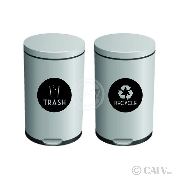 Trash Can Decal - Etsy
