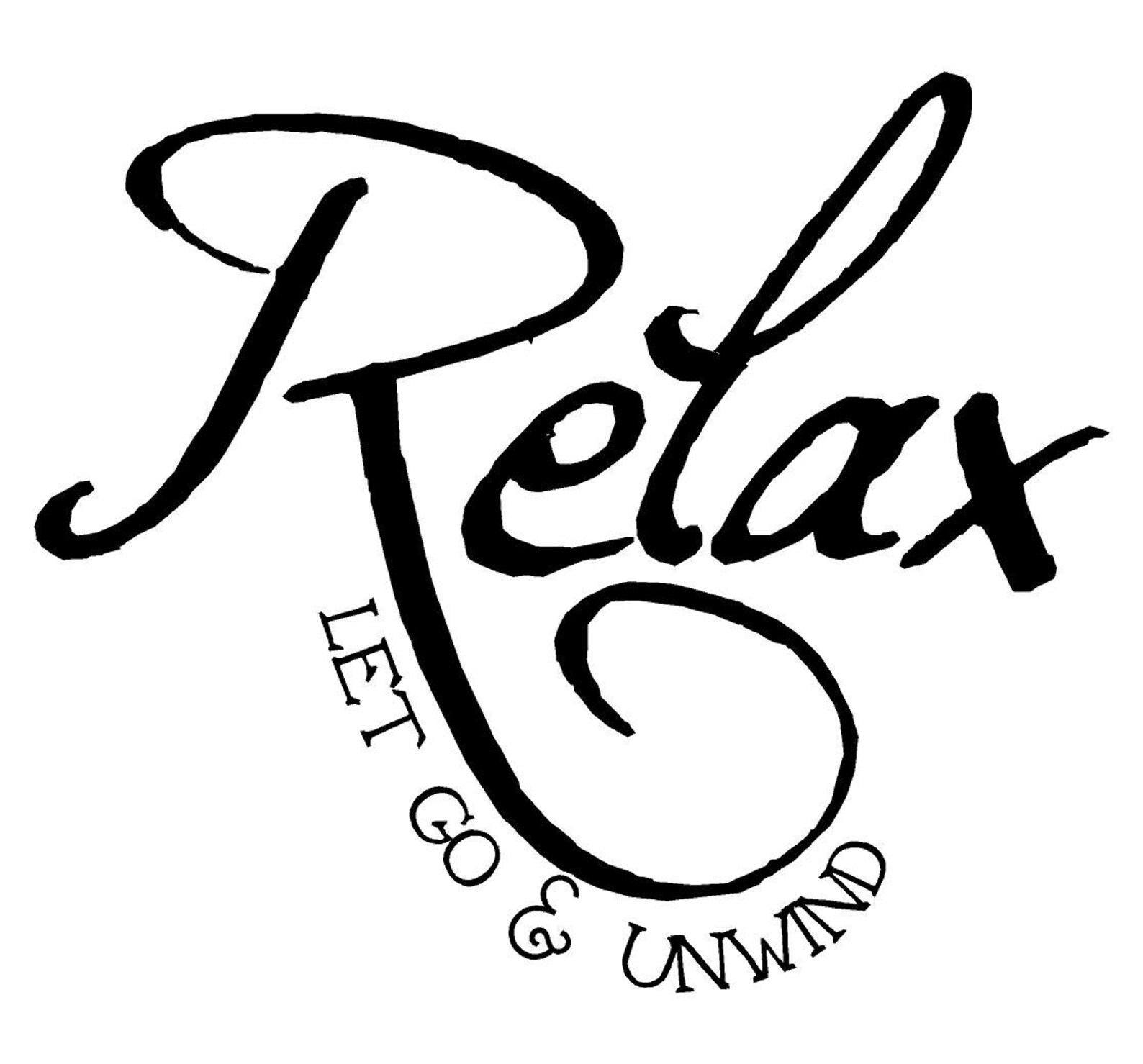 Relax Let Go & Unwind Vinyl Wall Decal - Etsy