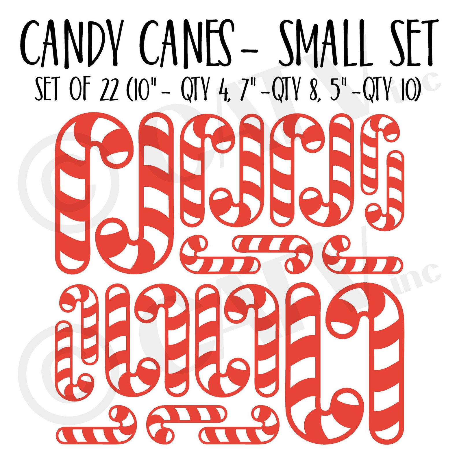 Candy Canes Vinyl Wall Decal Door Stickers Window Decals - Etsy