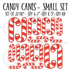 Candy Canes Vinyl Wall Decal Door Stickers Window Decals Christmas Wall ...