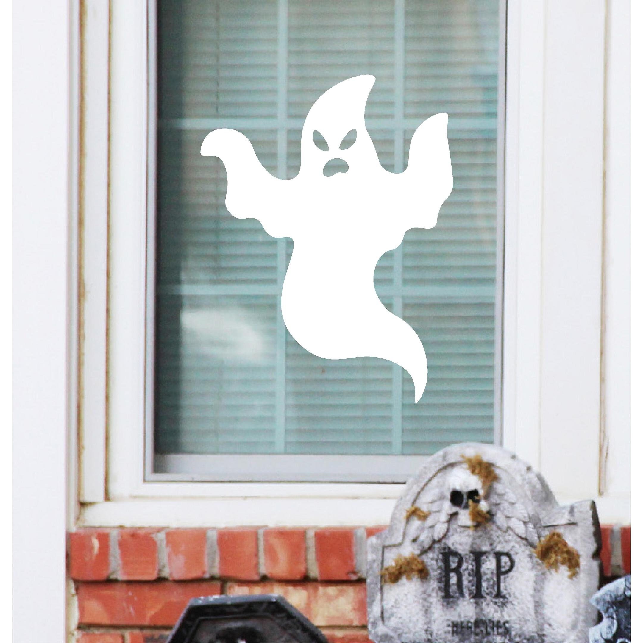 Scary Ghost Window or Wall Decal Halloween Sign Holiday Vinyl Lettering ...