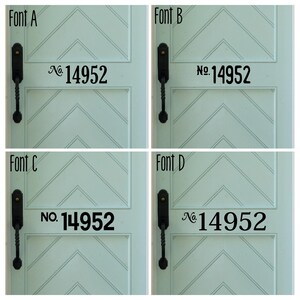 Custom House Number 4 Fonts to Choose No. for Front Door Mail Box ...