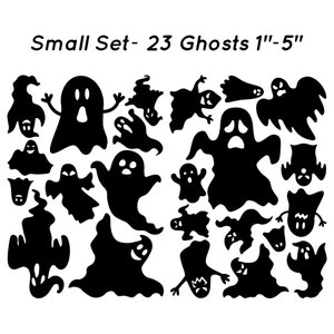 Halloween Ghost Assorted Wall / Window Decals Spooky Haunted Halloween ...