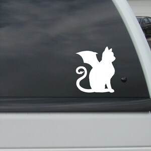 Scary Black Cat (N) Devil Silhouette Decal Sign Bats Halloween Holiday ...