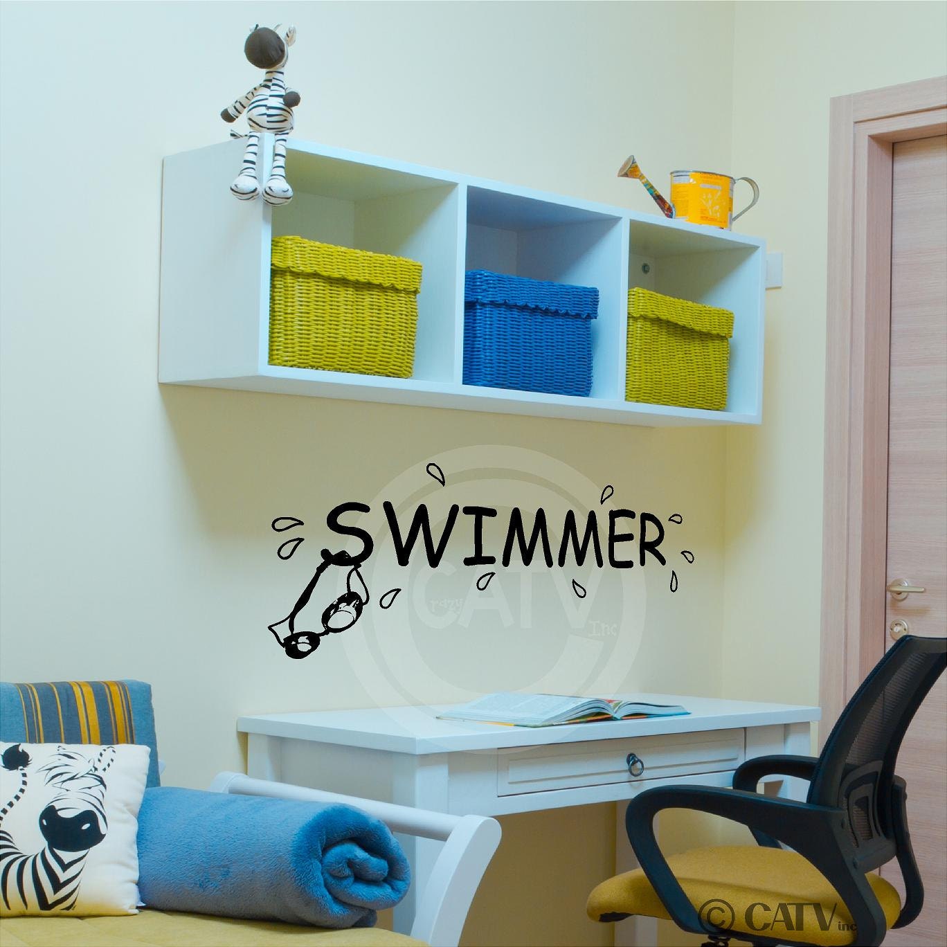 Swimmer Decal Wall Saying Vinyl Lettering - Etsy