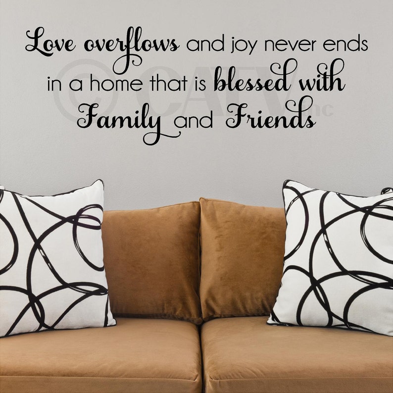 Love Overflows and Joy Never Ends in a Home That is Blessed - Etsy