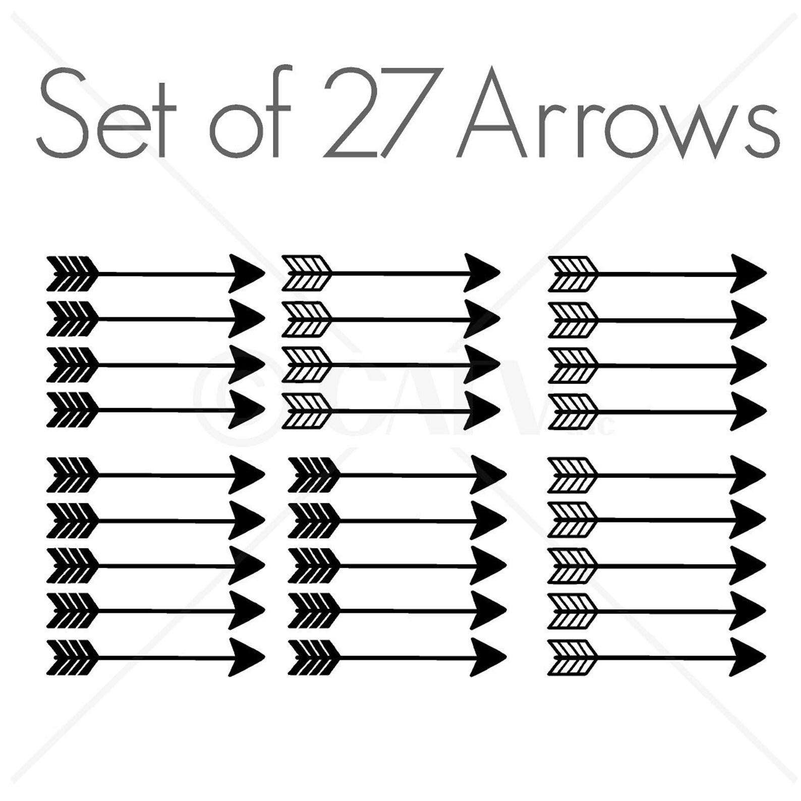 Set of 27 Arrow Decal Stickers Tribal Arrows Wall Decal Vinyl - Etsy