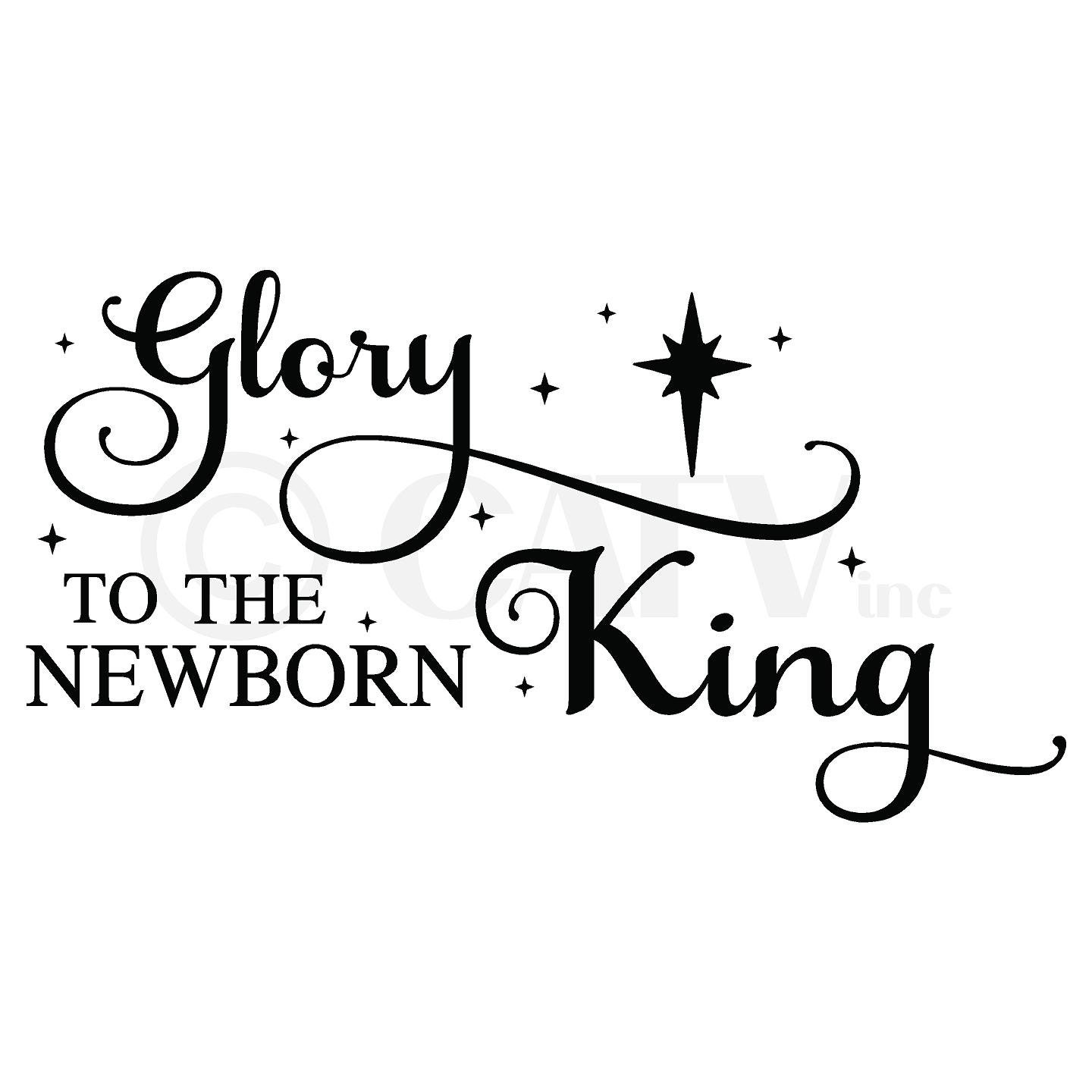 Glory to the Newborn King With Nativity Star Christmas Decals Holiday ...