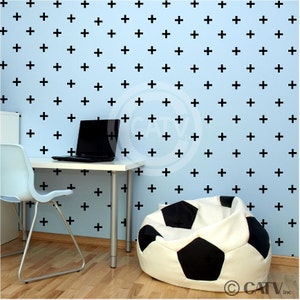 Plus Sign Vinyl Wall Pattern Decal 2 Sizes YOU CHOOSE COLOR Nursery ...