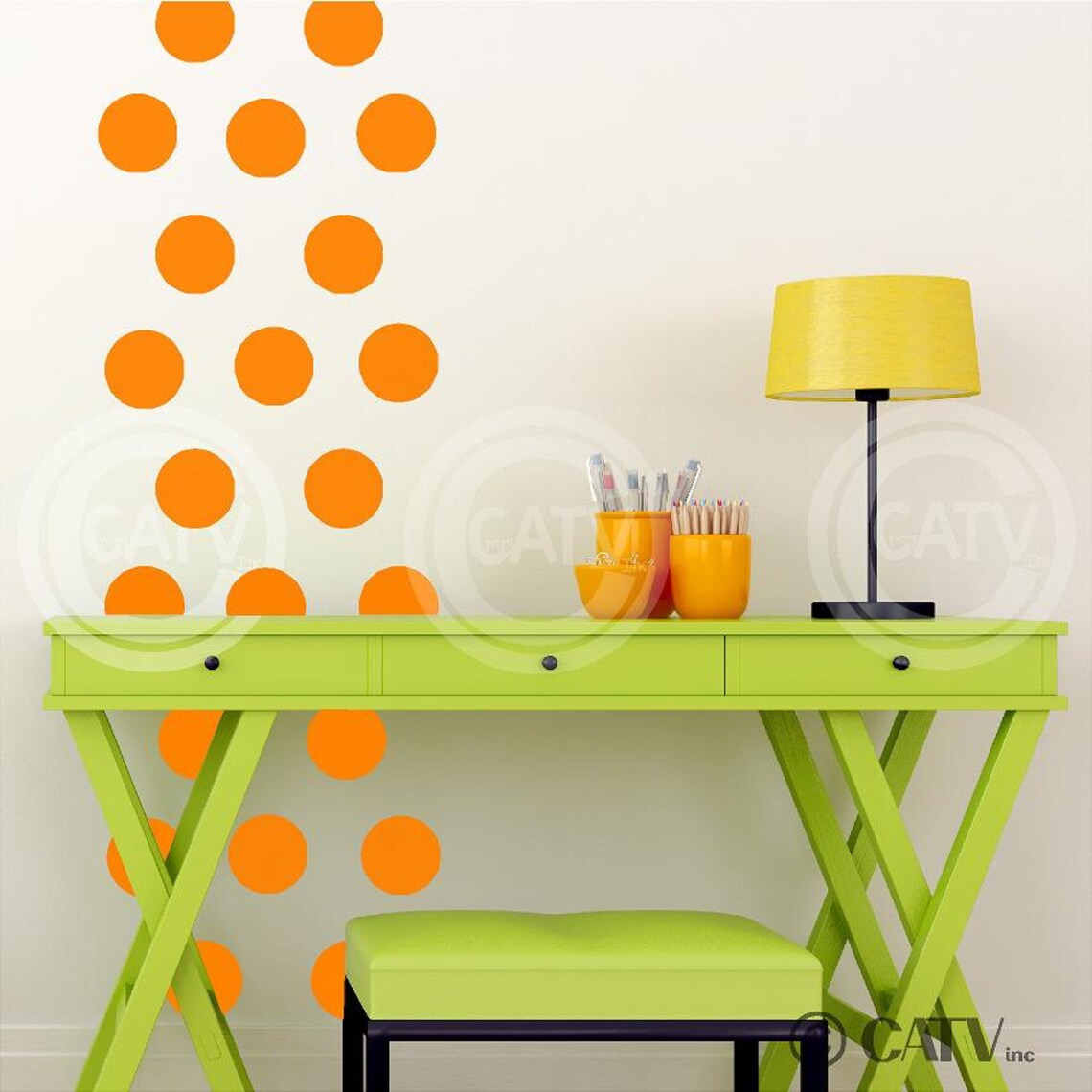 Vinyl Dots 4" YOU CHOOSE COLOR Vinyl Polka Dot Circle Decal Sticker ...