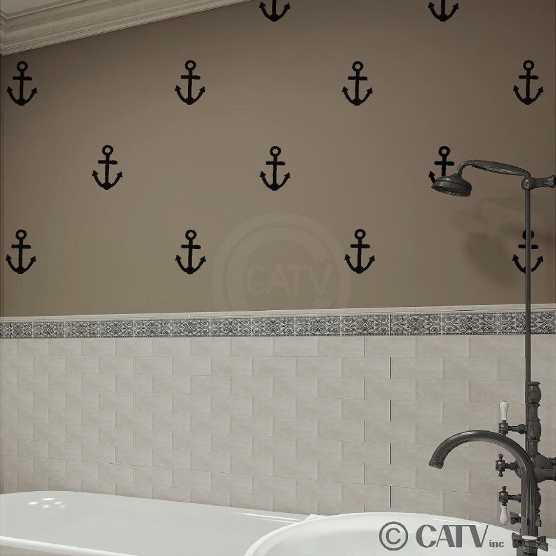 Nautical Anchor Vinyl Decal Set 3 SIZES and 30 COLORS to - Etsy