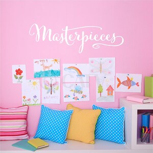 Masterpieces Vinyl Lettering Art Decal Wall Sticker Kids Play - Etsy