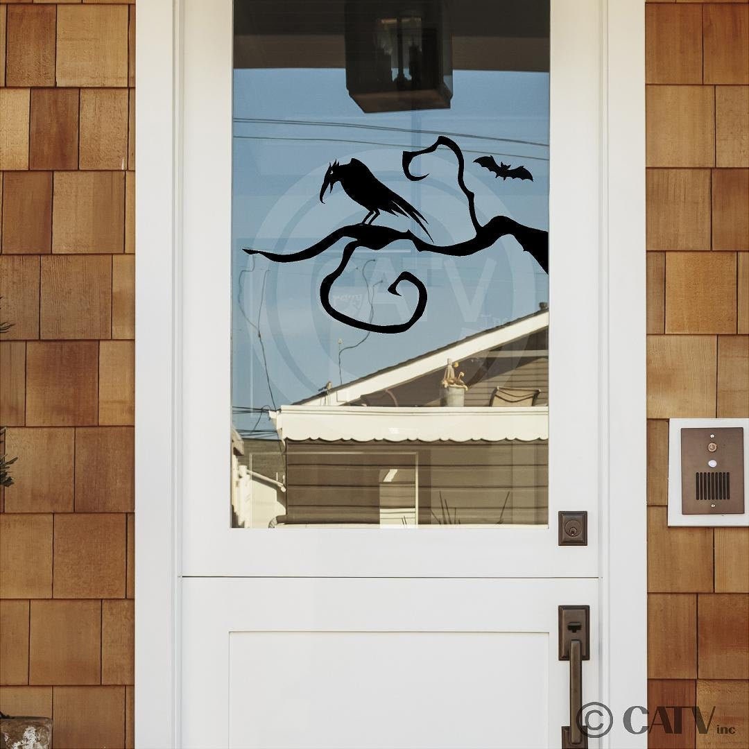 Halloween Spooky Tree Branch With Bat and Your Choice of a Cat Owl or ...