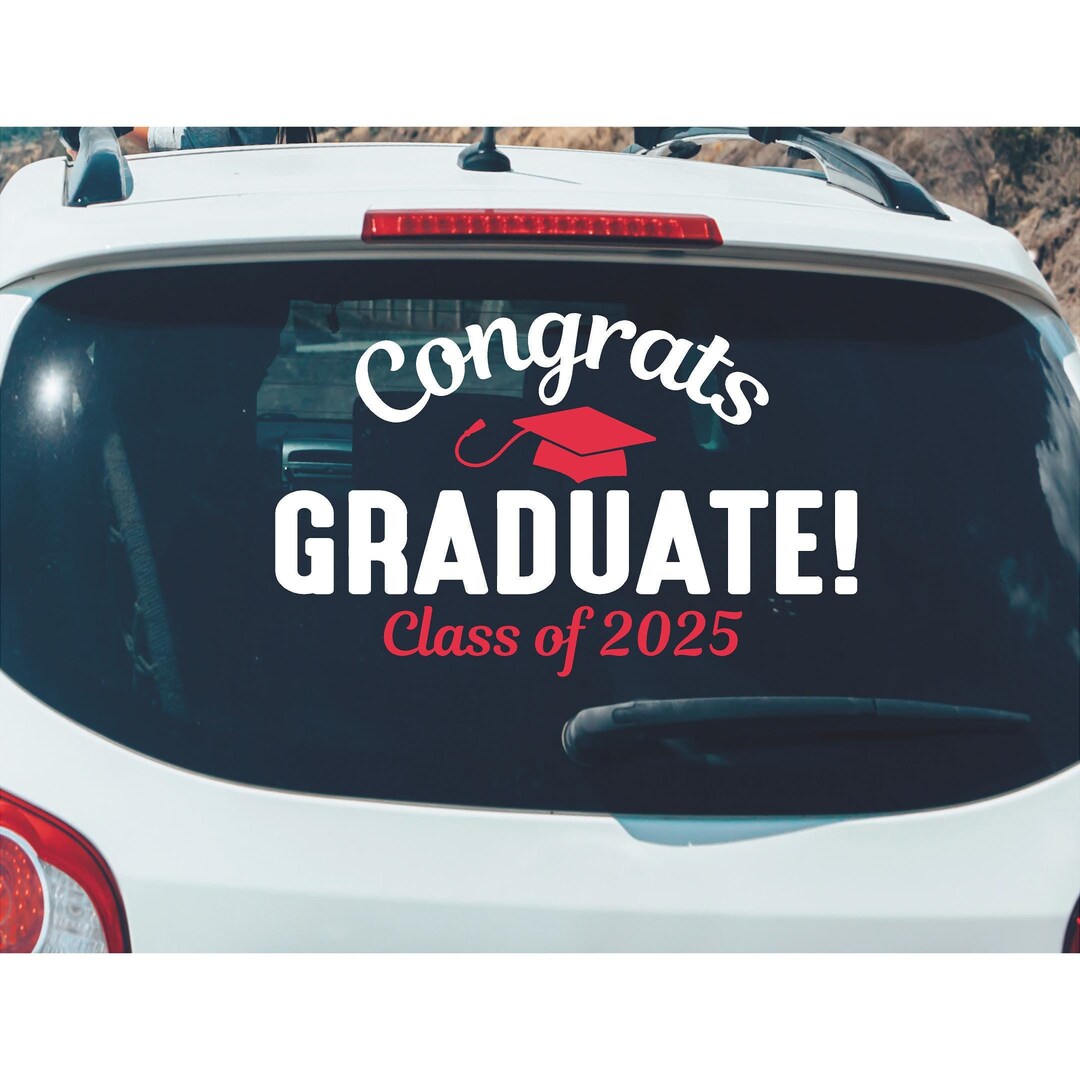 Congrats, Graduation Cap, Custom Name and Class of (your Year) Vinyl ...