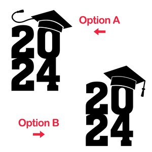 2025 (your Year) With Graduation Cap Stickers Vinyl Wall Decals Car ...