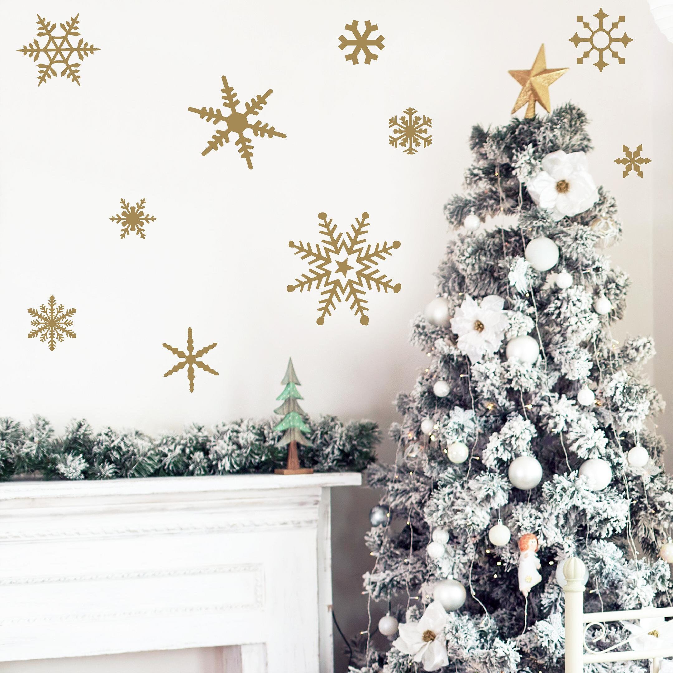 Winter Snowflake Decals Assorted Self Adhesive Snowflakes - Etsy