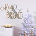 Merry & Bright Christmas Decals Holiday Vinyl Lettering Wall Decal ...