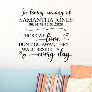 Customizable in Loving Memory - Those We Love Don't Go Away, They Walk ...