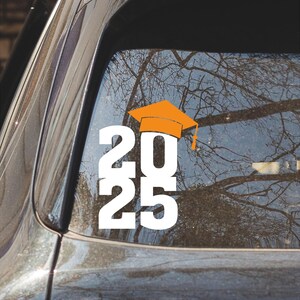 2025 (your Year) With Graduation Cap Stickers Vinyl Wall Decals Car ...