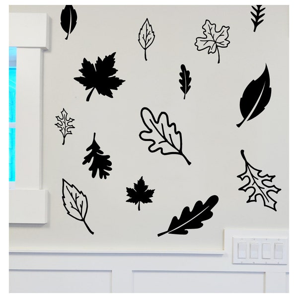 Fall Leaf Wall Decals - Etsy