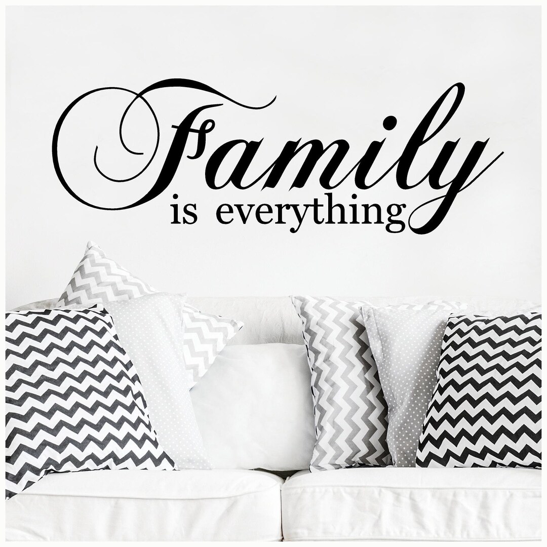 Family is Everything Vinyl Lettering Art Decal Wall Sticker Diy Sign - Etsy