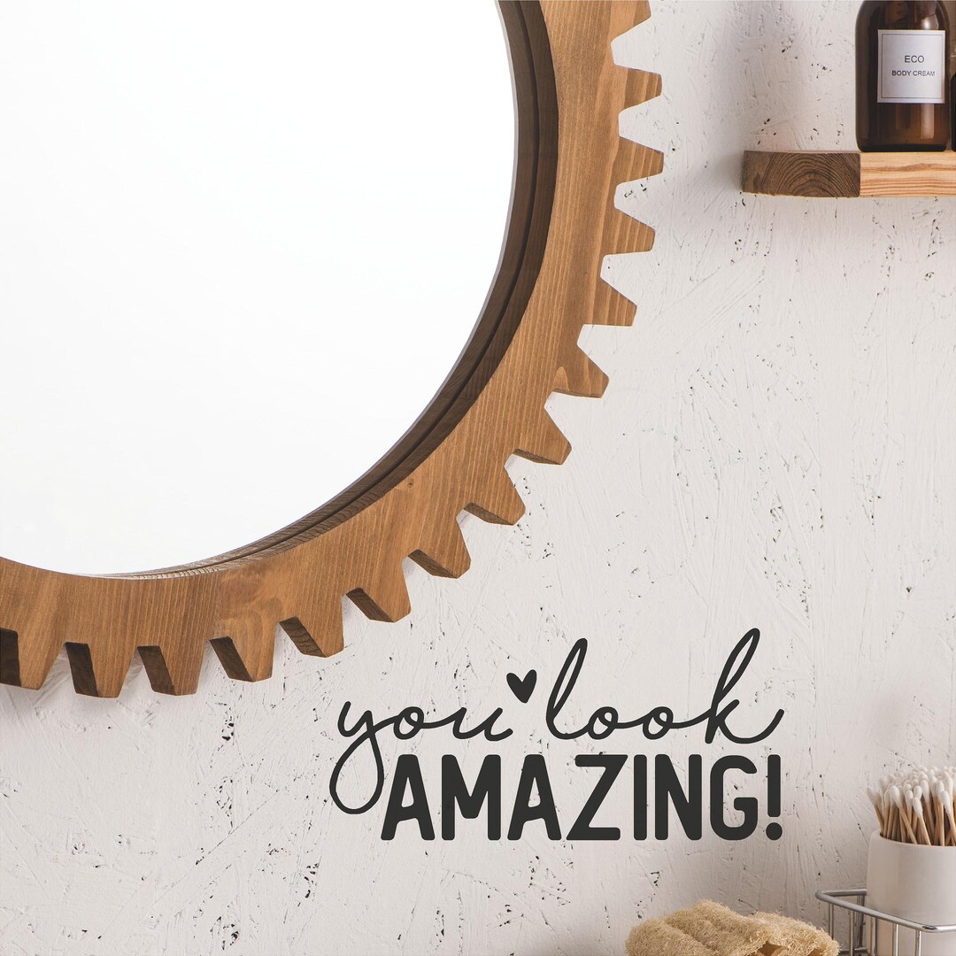 You Look Amazing! Motivational Positive Mirror or Car Decal Sticker - Etsy