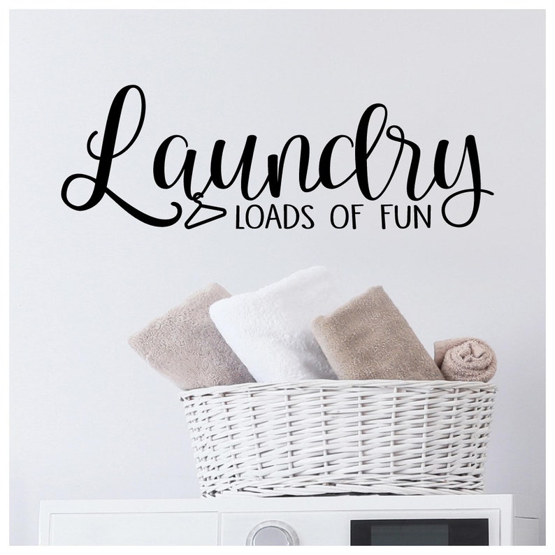 Laundry Loads of Fun Wall Decal Vinyl Lettering Laundry Room - Etsy