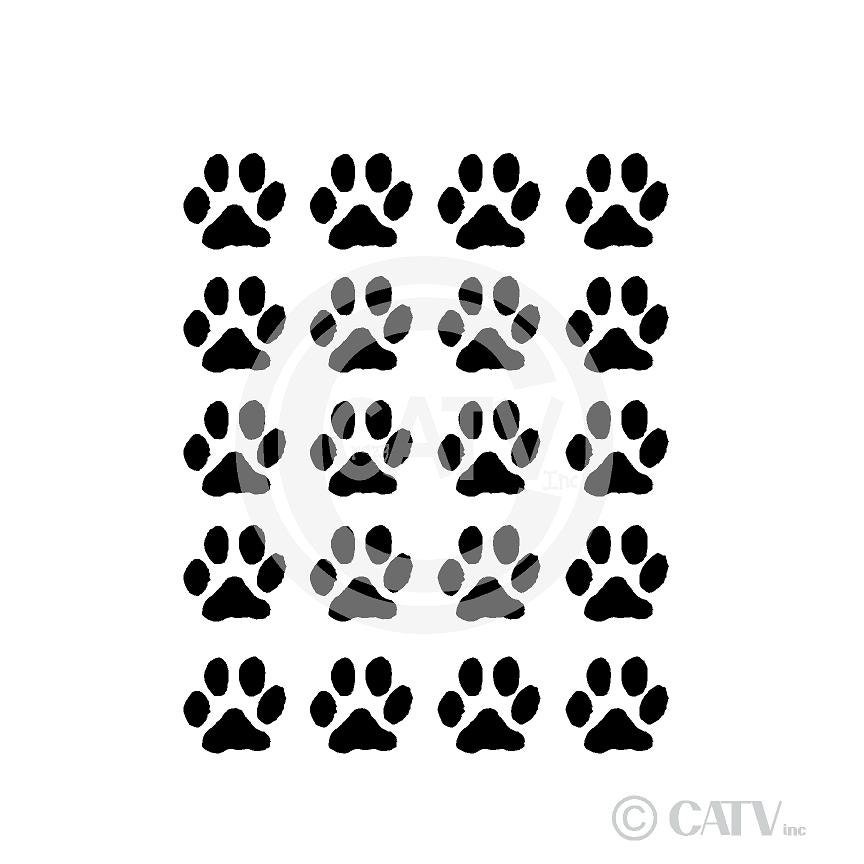 Paw Prints Dog Paw Prints Vinyl Lettering Art Decal Wall - Etsy