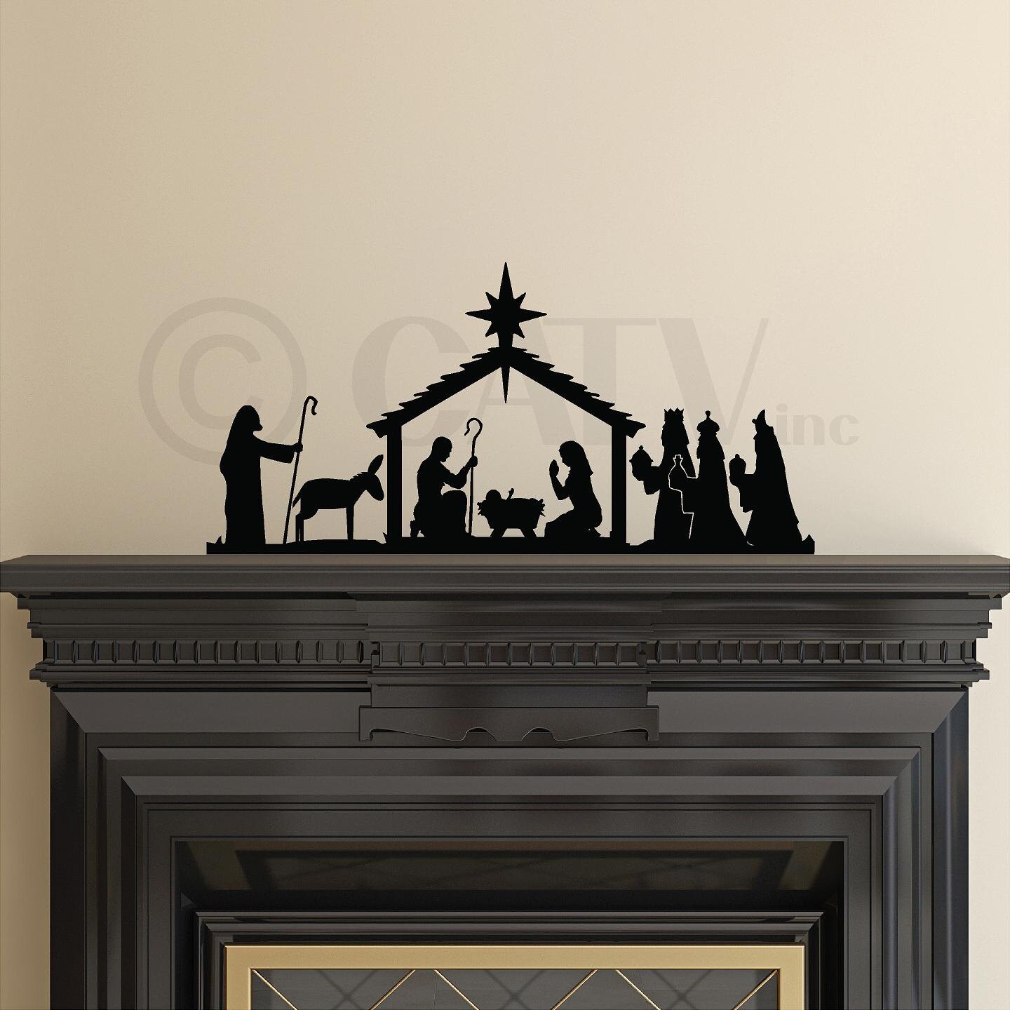 Large Nativity Scene Christmas Holiday Craft Vinyl Wall Decal Sticker ...