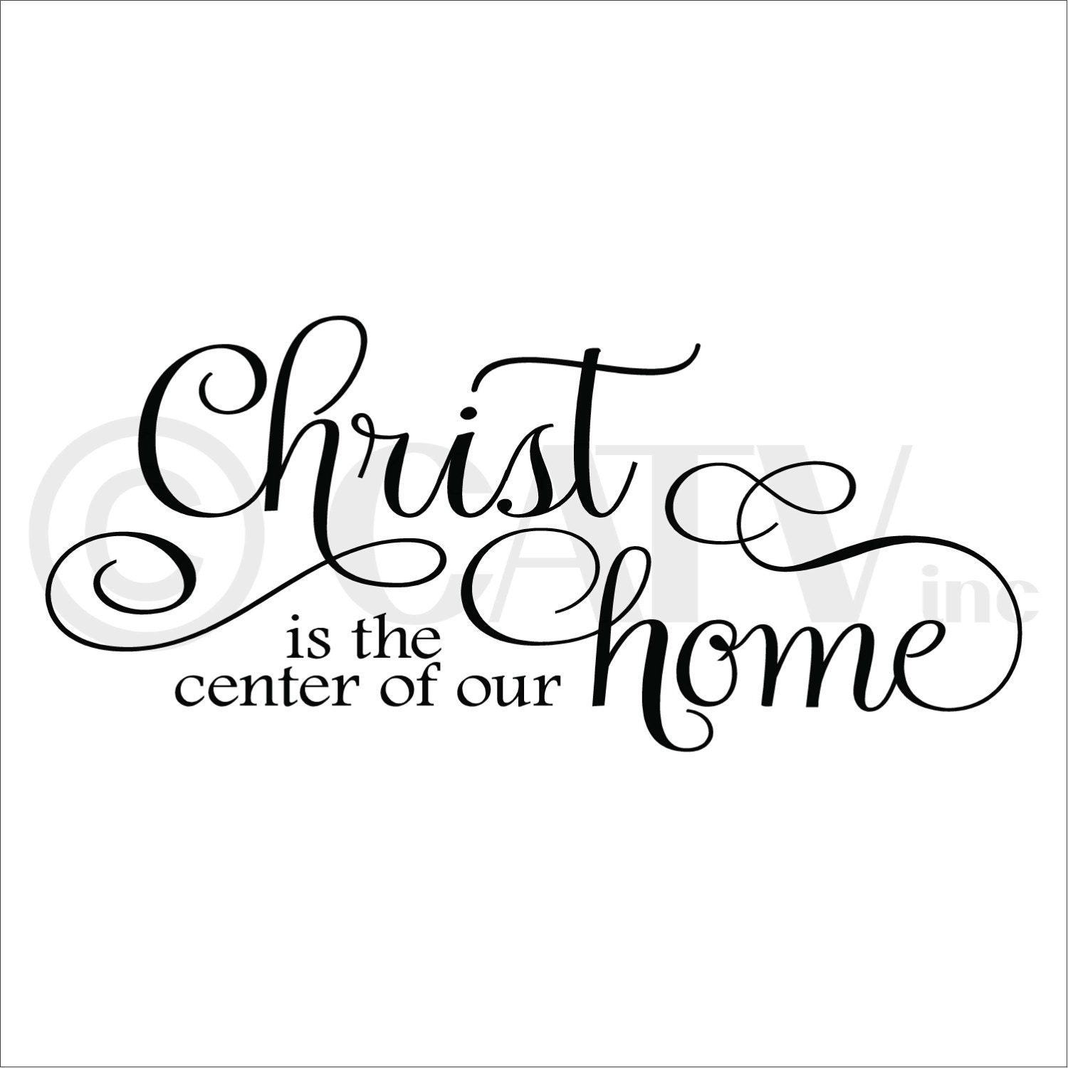 Christ is the Center of Our Home Vinyl Lettering Wall Decal | Etsy