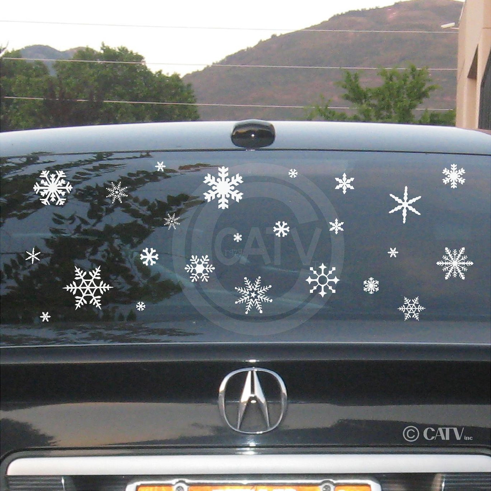 Winter Snowflake Decals Christmas Vinyl Lettering Wall Decal - Etsy