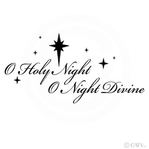 O Holy Night O Night Divine Christmas Holiday Vinyl Lettering Wall ...