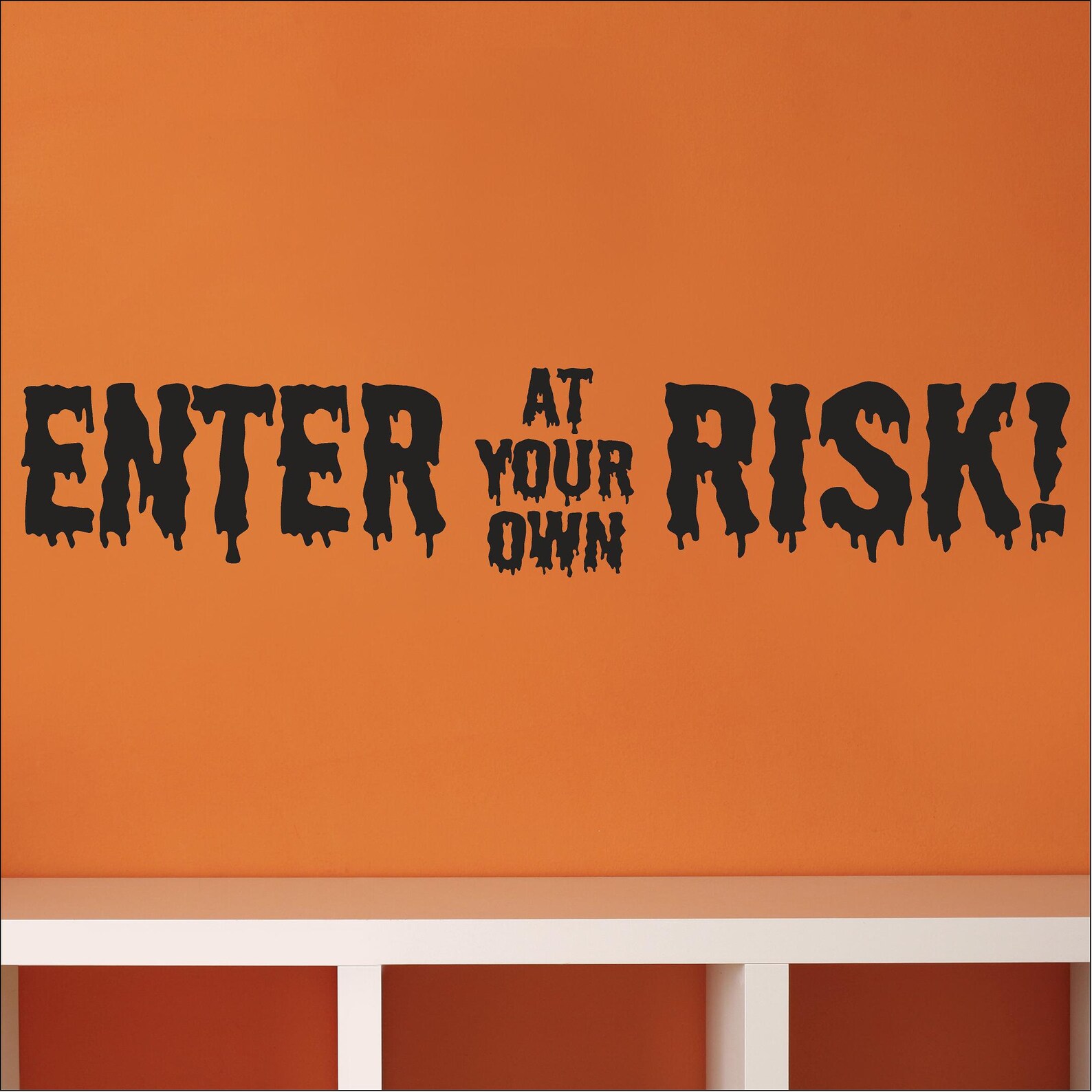 ENTER at Your Own RISK! Spooky Halloween Wall Decal Sticker Vinyl ...