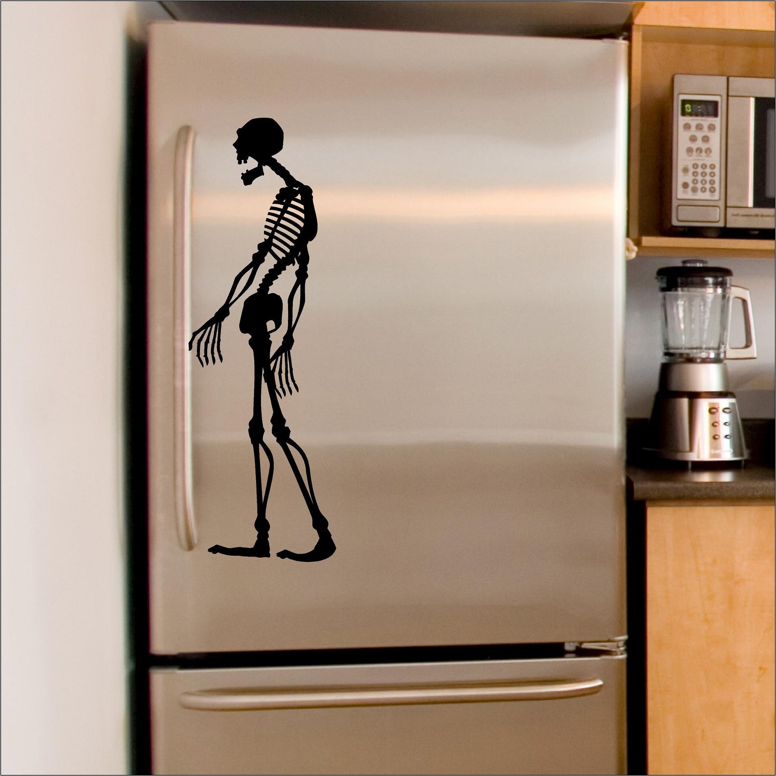 Creepy Skeleton up to Life Size Spooky Halloween Wall Decal Sticker ...