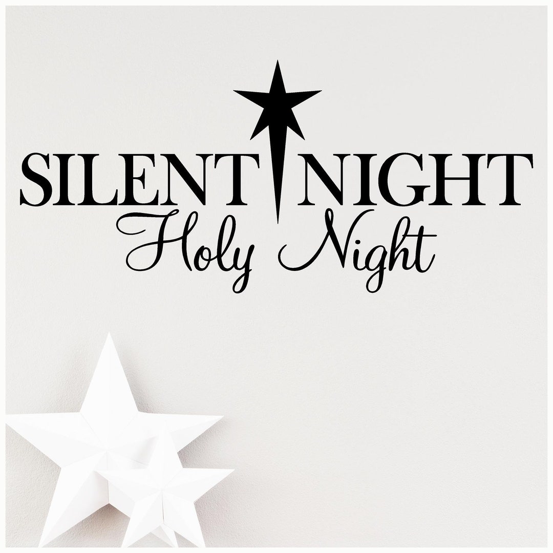 Silent Night Holy Night With North Star Christmas Holiday Vinyl ...