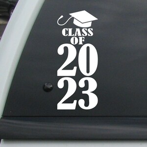 Graduation Cap Class of 2023 your Year School Colors Vinyl Wall Decals ...