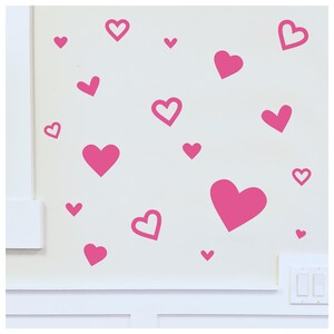 Heart Vinyl Decals Set of 62 Plus Over 25 Free Mini Hearts Valentine ...